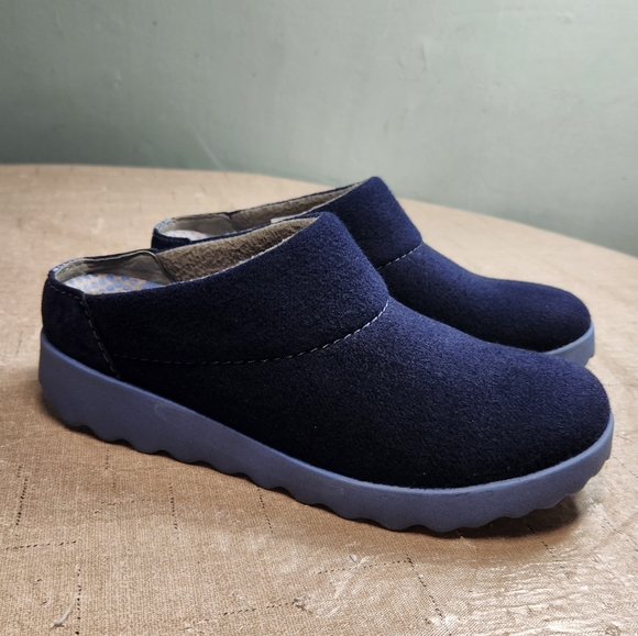 Dansko | Shoes | Dansko Lucie Woolblend Mule Clog Navy Blue Slip On ...
